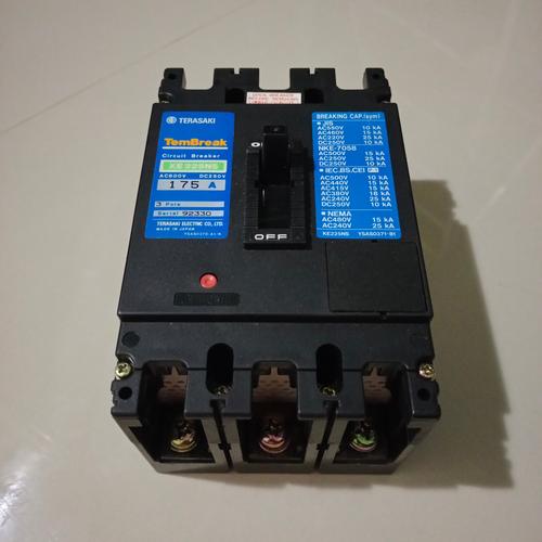 Jual TEMBREAK MCCB XE225NS TERASAKI 3P 175A AC600V DC250V BREAKER ...