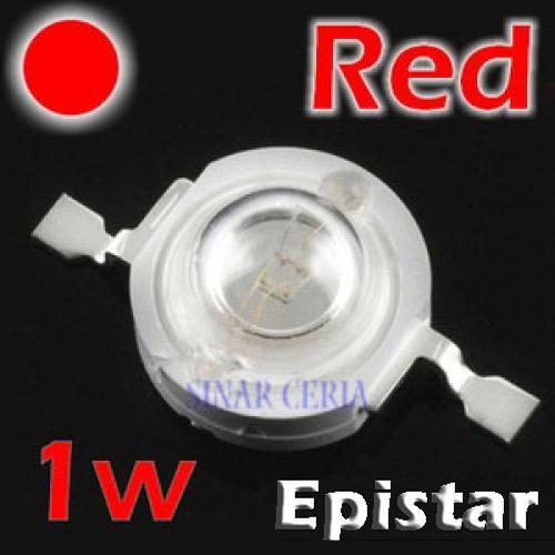 Jual High Power LED 1W Merah EPISTAR Genuine 1 Watt Lampu Red Biji ...