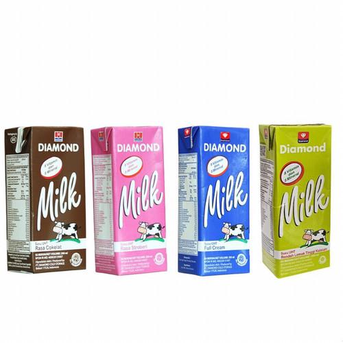 Jual Diamond Milk Susu UHT 200 ml All Variant - Full Cream - Kab ...