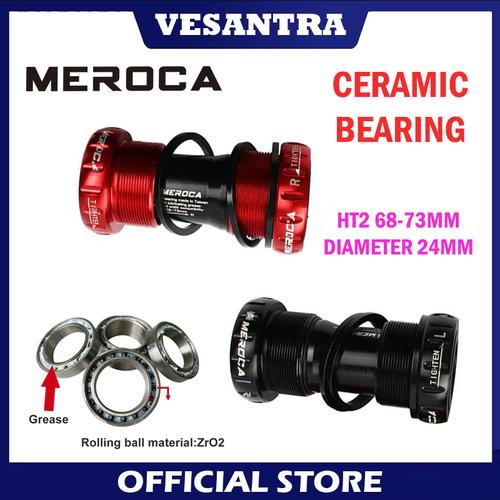 Jual Meroca BB Ceramic BSA 68 - 73mm Bottom Bracket HT2 Hollowtech Loncer - Merah - Kab ...