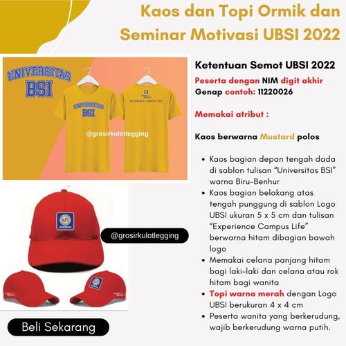 Jual Kaos dan Topi ORMIK dan SEMOT UBSI Periode September 2022 FREE ... Jual Kaos dan Topi ORMIK dan SEMOT UBSI Periode September 2022 FREE ...
