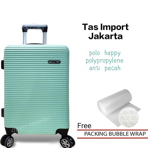 Jual koper fiber Import Polo happy 20inch hardcase cabin size - Biru ...