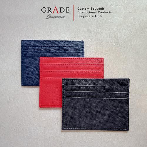 Jual Dompet Kartu Card Holder Kulit 6 Slot Custom Nama Logo Perusahaan ...