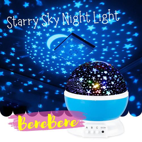Jual Lampu Tidur Proyektor LED RGB Rotating Starry Night Light - Biru ...