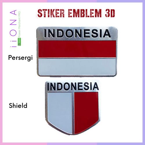 Promo CA-205 Stiker Mobil Motor Logo Bendera Indonesia Merdeka Metal 3D ...