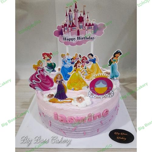 Jual BigBossCakery NEW DISNEY PRINCESS VANILLA STRAWBERRY BIRTHDAY CAKE ...