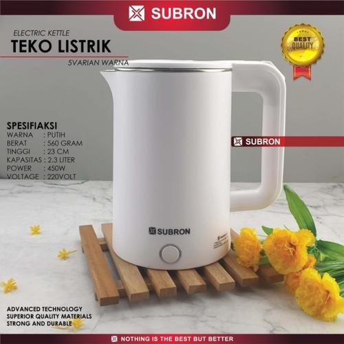 Jual Teko Listrik Subron 2 Liter Electric Water Kettle Subron Putih EK ...