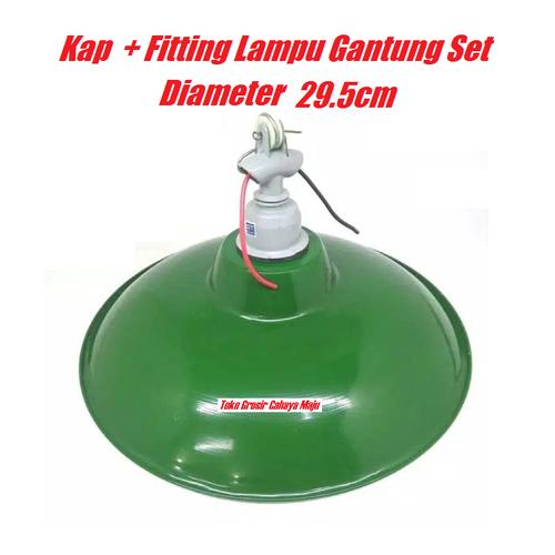 Jual Kap Lampu Gantung Set Jalan WD Hijau Fitting Gantung E27 - Kota ...