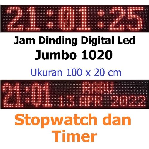 Jual Jam Digital Led Clock Jumbo 1020 Countdown Countup Timer - Indoor ...
