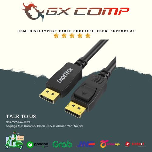 Jual Display port dp to displayport cable 2m choetech 8k 4k 165hz hdr ...