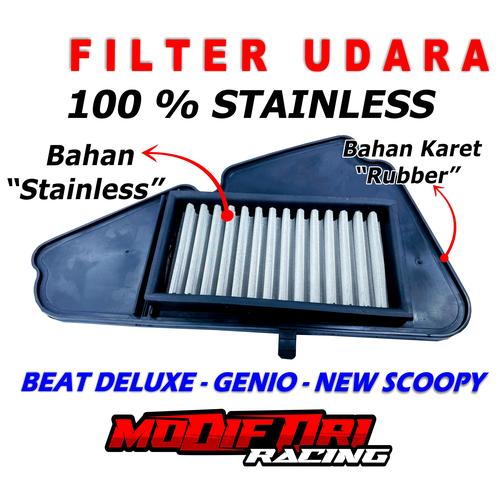 Promo GENIO-FILTER UDARA STAINLES BEAT DELUXE FILTER UDARA RACING ...