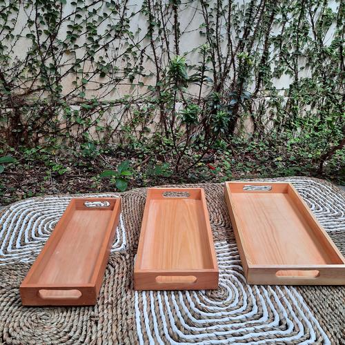 Jual Baki Kayu Mahoni / Tray Kayu Persegi / Nampan Kayu Mahoni Persegi ...