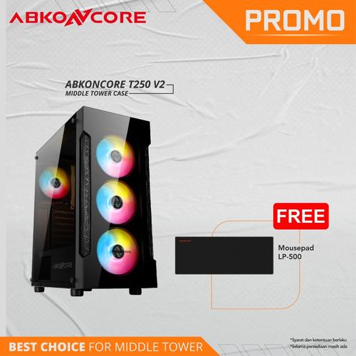 Jual CASING GAMING ABKONCORE T250 V2 include 3 / 4 Fan RGB CASE ...