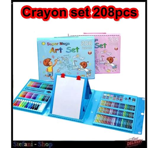 Jual Crayon Anak Set 208 Pcs Pensil Warna Alat Lukis Set Crayon Set ...