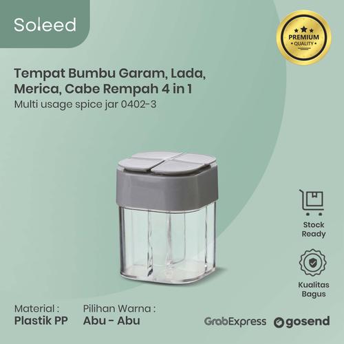 Promo Tempat Bumbu Garam Merica Lada Cabe Rempah 4 In 1 - Spices Jar ...