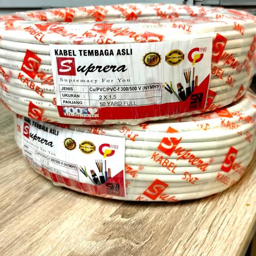 Jual Kabel LISTRIK SNI NYMHY NYYHY 2X1.5 SERABUT 50 YARD PUTIH SNI ...
