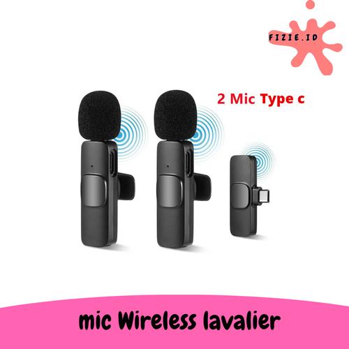 Jual mic clip on jepit wireless microphone lavalier vlogger youtuber ...