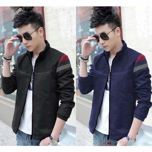 Jual JAKET COWOK NEW MEN STYLE KOREA WARNA HITAM DONGKER NAVY JACKET ...