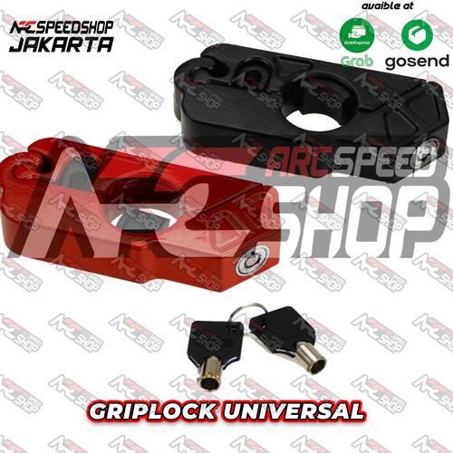 Jual Griplock Alumunium Pengaman Handle Motor Universal - red - Jakarta ...