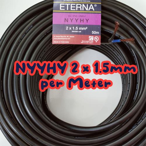 Jual Kabel NYYHY 2x1.5 Serabut Hitam Isi 2 / per meter SNI Eterna - Jakarta Barat - Jupiter DM ...