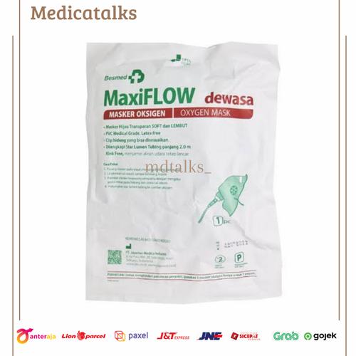 Jual Masker Oksigen Dewasa Maxiflow Besmed / Sungkup plus Selang ...
