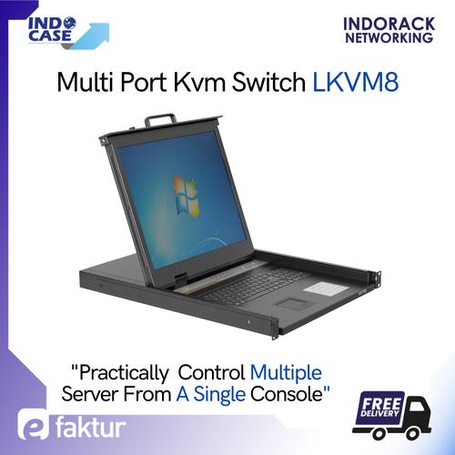 Jual Indocase KVM Monitor 19" LCD Display 8 Port 1U Rackmount KVM Switch - Jakarta Pusat ...