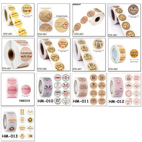 Jual 500 PCS HANDMADE COOKIES STICKER LABEL KEMASAN KUE PAPER TAG HAND ...