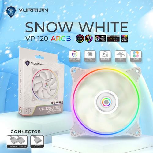 Jual VURRION VP-120 ARGB SNOW WHITE 120mm - Case Fan - Jakarta Pusat - JnJ Online | Tokopedia