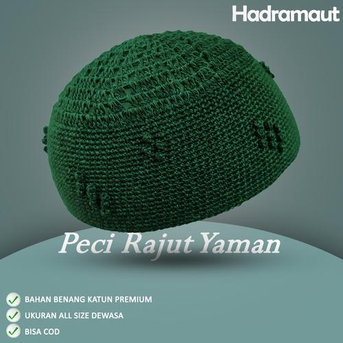 Jual Peci Rajut Yaman Dewasa Motif Hadramaut Bahan Katun - Kopiah ...
