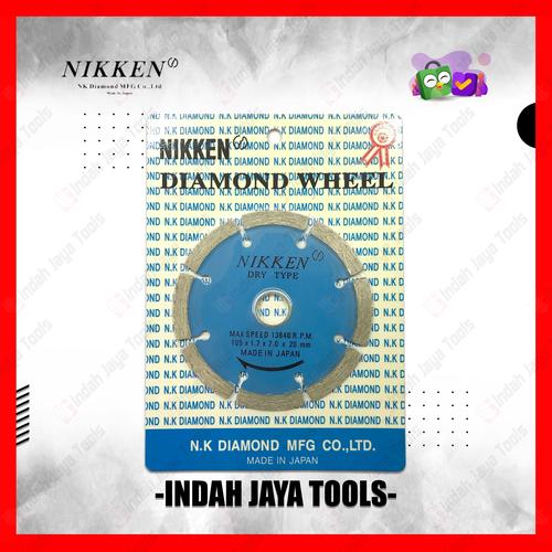 Jual NIKKEN JAPAN Diamond Wheel 4" Dry Kering Pisau Potong Keramik ...