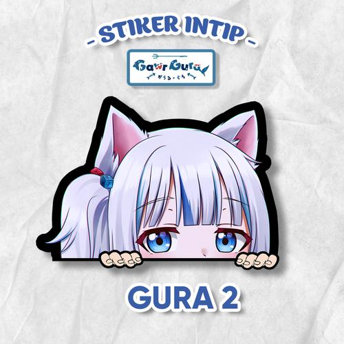 Jual Stiker Intip Gawr Gura Hololive Vtuber Sticker Waterproof - 2 ...