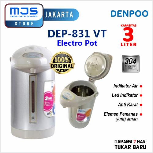 Jual Thermos Pot electro 3.0 Liter Termos Listrik Denpoo DEP 831 VT ...