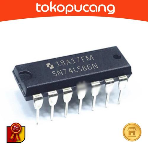 Jual IC TTL 7486 XOR GATE LOGIC 74LS86 TRANSISTOR LOGIKA SN74LS86N ...