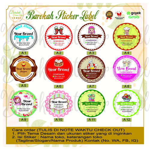 Promo cetak sticker label kemasan makanan - VINYL, 5CM - Kota Bekasi ...