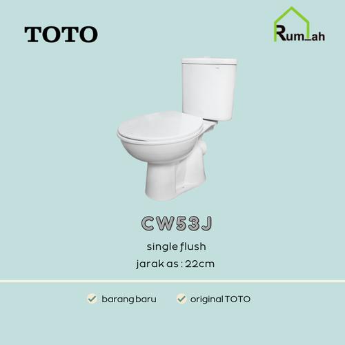 Jual KLOSET DUDUK TOTO MURAH CW53J / CLOSET TOILET SINGLE FLUSH CW 53 ...