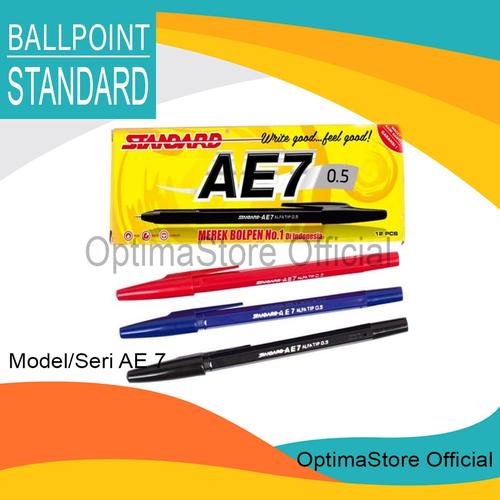 Jual Pulpen/Pena Standard AE7 Hitam|Biru|Merah - Kota Pekanbaru ...