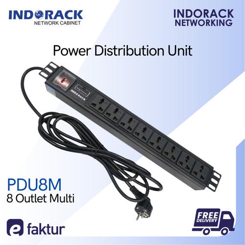 Jual Indorack PDU Power Distribution Unit 8 Multi Outlet Colokan ...