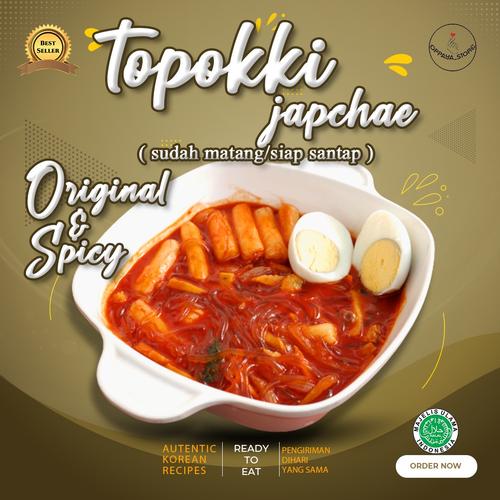 Jual Tokpokki Japchae ( Topoki dan japchae) Siap Makan Instant Delivery ...