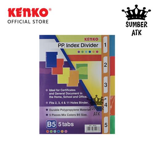 Jual KENKO PEMBATAS BINDER INDEX DIVIDER B5 IDX-B505 / 5 TAB - Jakarta ...