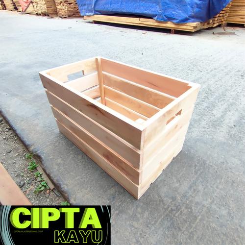 Jual wooden crate kotak kayu box kayu penyimpanan 50-100 x 50 x 40 cm ...