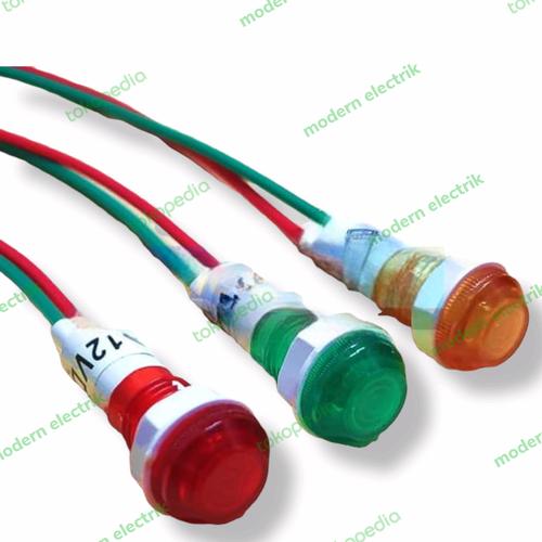 Jual LED Indicator 12v DC Pilot Lamp Light M10 Lampu Indikator Sinyal ...