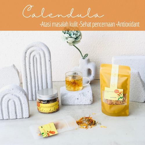 Jual Teh Bunga Calendula Marigold Tea Flower (untuk demam,radang,herbal ...