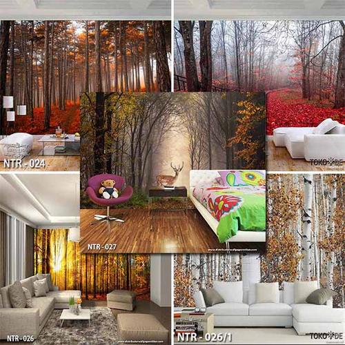 Jual Wallpaper Custom dinding 3D Sticker Hutan Merah Pemandangan - NTR ...