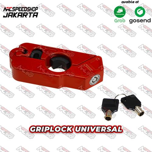 Jual Griplock Alumunium Pengaman Handle Motor Universal - red - Jakarta ...