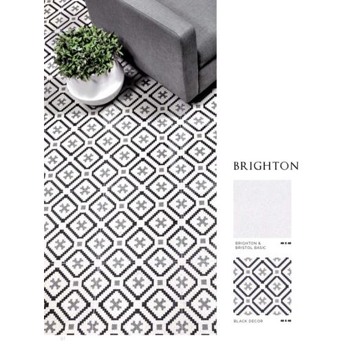 Jual Keramik Lantai Platinum Brighton Black Decor / Brighton Basic ...