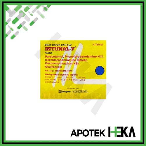 Jual Intunal F Forte Kuning Tablet Strip isi 4 Tablet - Obat Flu Bersin ...