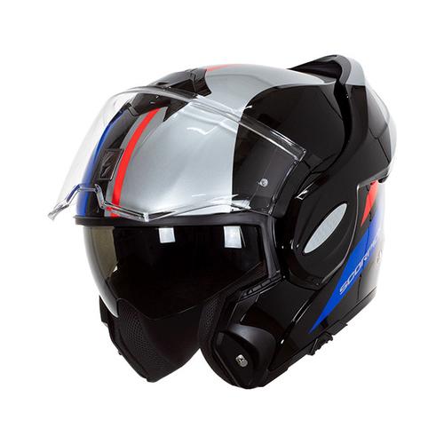 Jual SCORPION EXO TECH FORZA BLUE SILVER RED HELM MODULAR SCORPION - M ...
