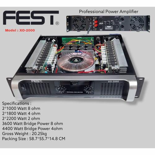 Jual Power Amplifier 2000 watt FEST XO XO2000 Ampli HOREG Subwoofer ...