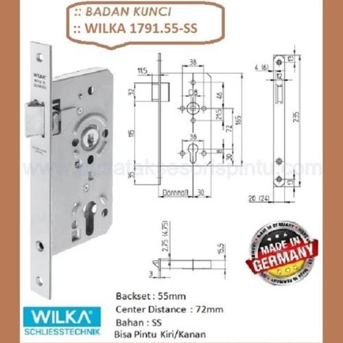 Jual BADAN KUNCI/LOCKCASE WILKA 1791/55-SS - Jakarta Barat - HomeStiker ...