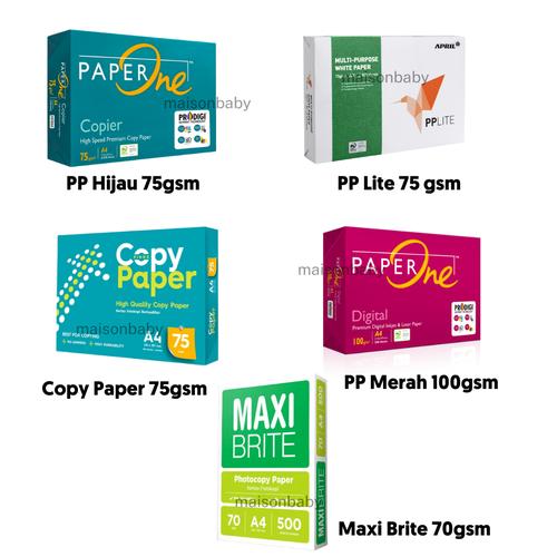 Jual Kertas HVS A4 PP Lite Maxi Brite Paperone 70gr 75gr - Jakarta ...